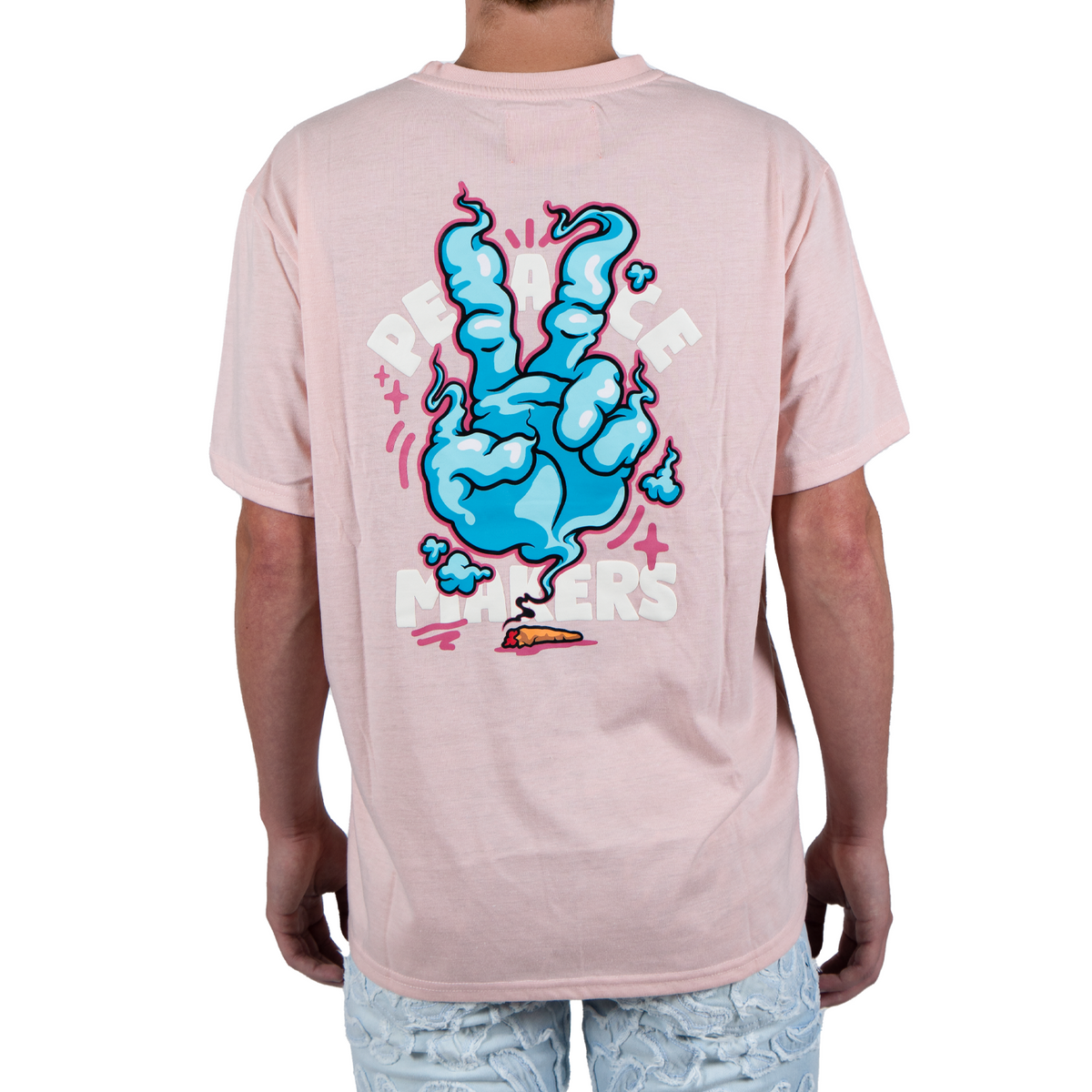 Men's UNDRTD Peace Makers Tee in Pink - twomilltwenty